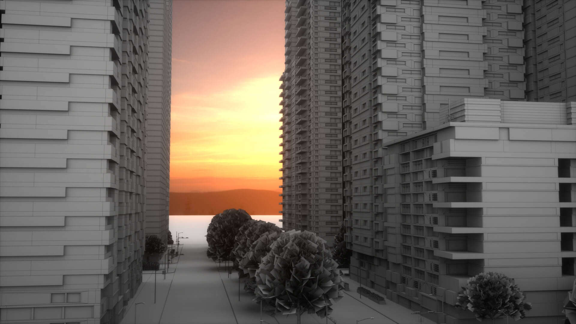 City Block Type B20 - 3D Model by Fwcolbert3D2