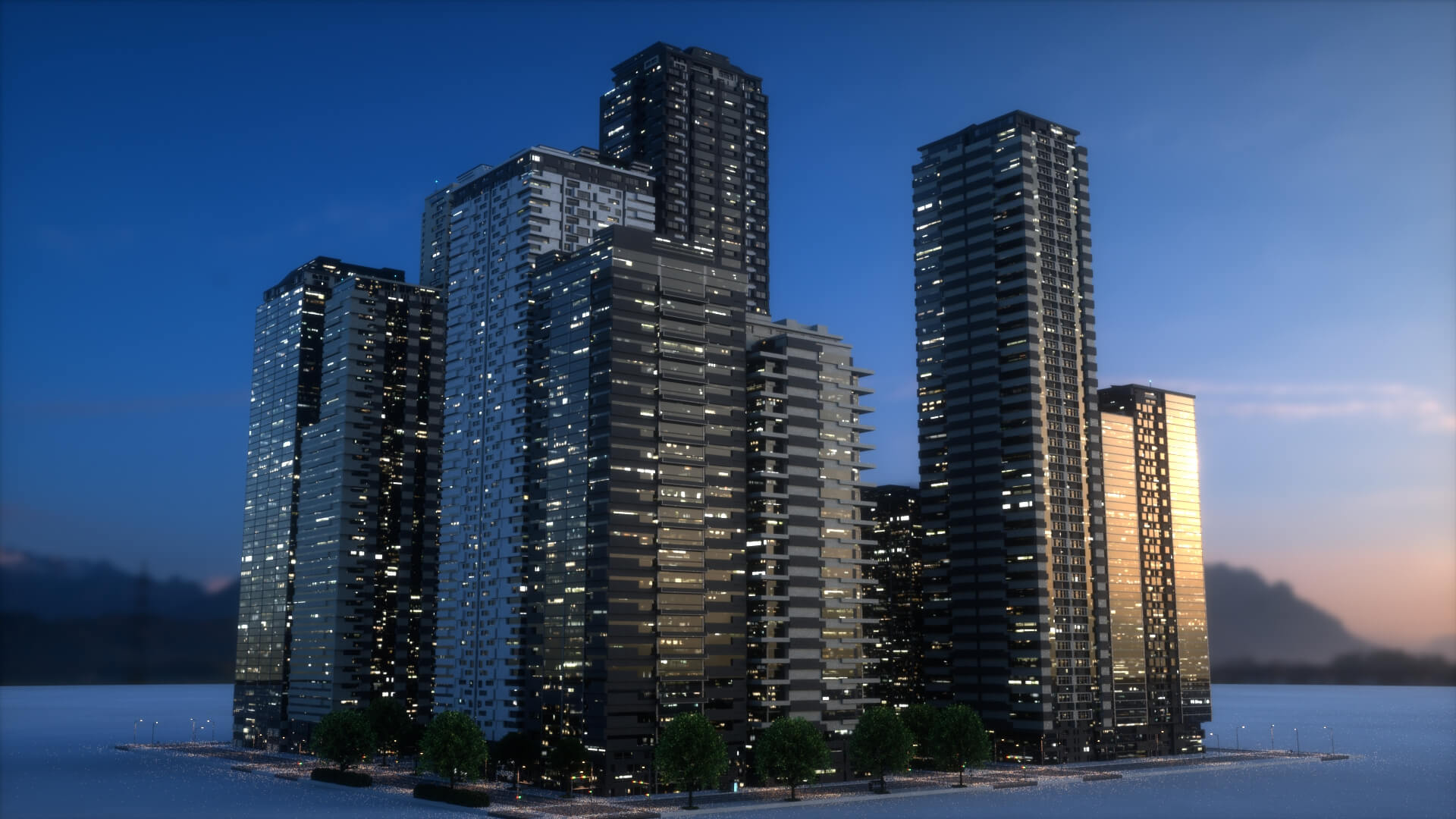 City Block Type B40 - 3D Model by Fwcolbert3D2