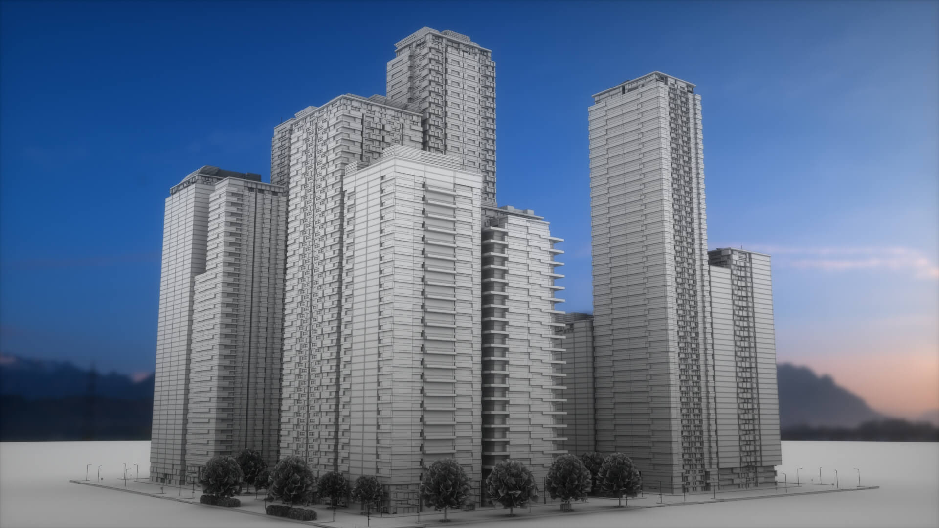 City Block Type B40 - 3D Model by Fwcolbert3D2