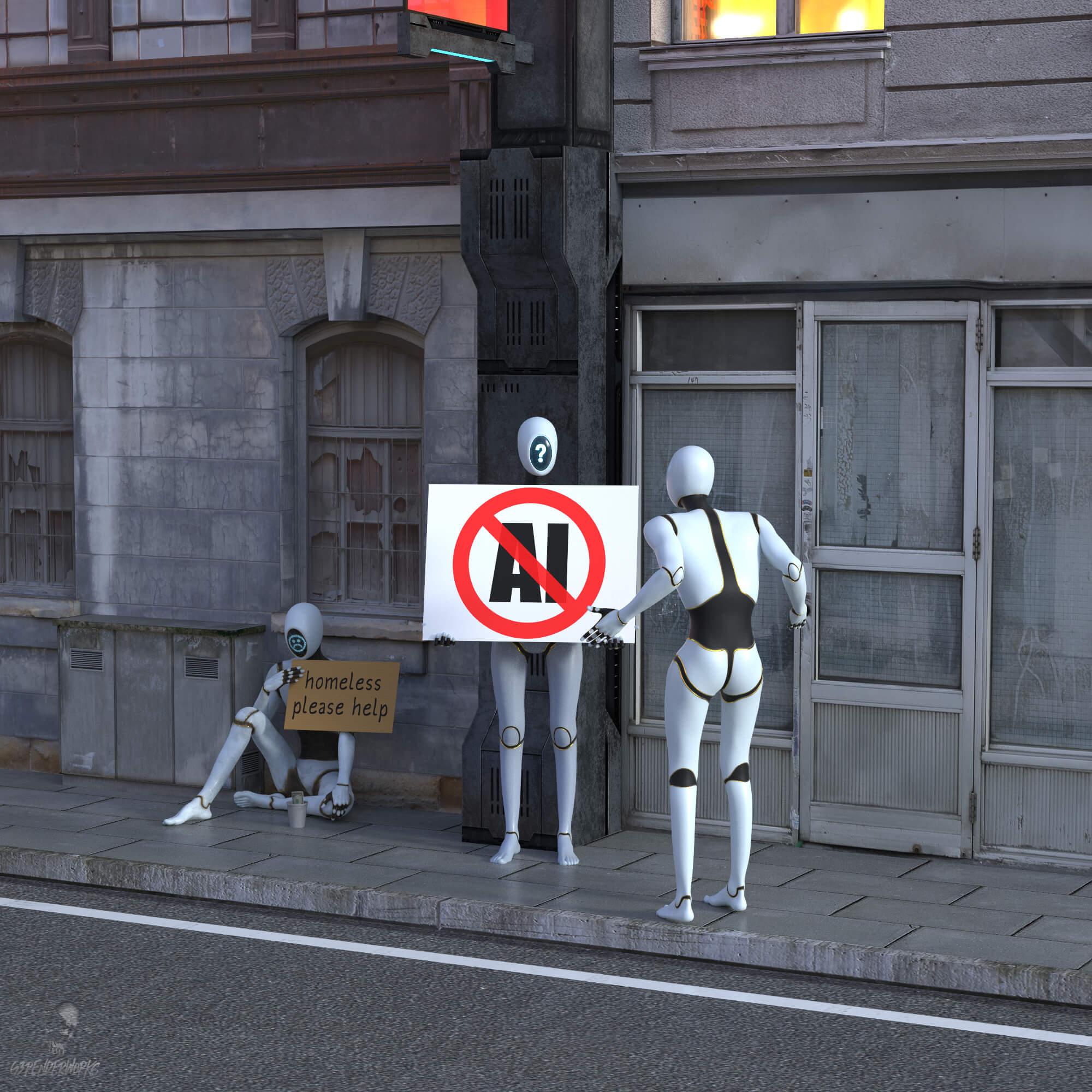 G3R Sign Props and Poses - Daz Content by G3 Renderworks