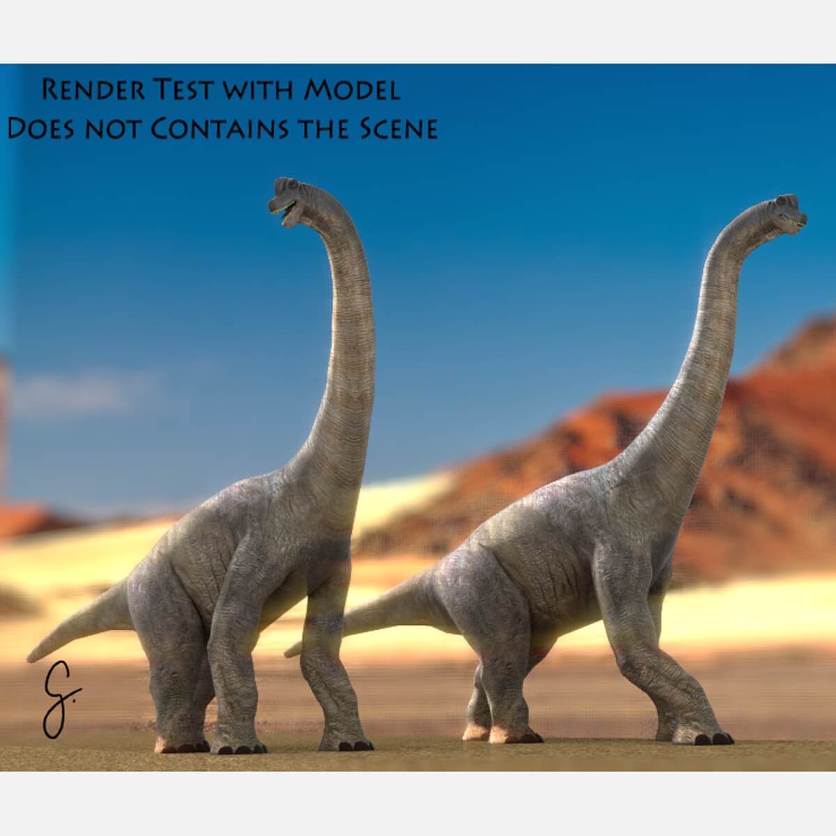 Brachiosaur - 3D Model by GabrielCasamasso