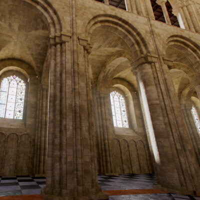 Cathedral Romanesque Nave Bottom Only - 3D Model by gabrielgardiman