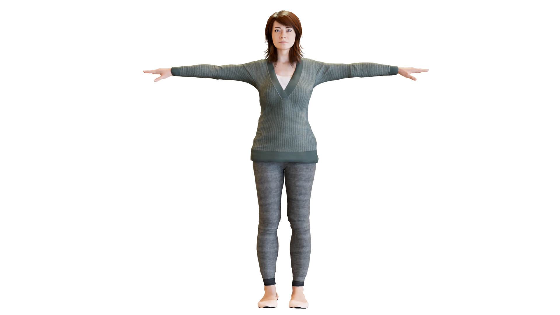 Everyday Elegance - Detailed 3D Model of a Civilian Woman by gadeprathmesh