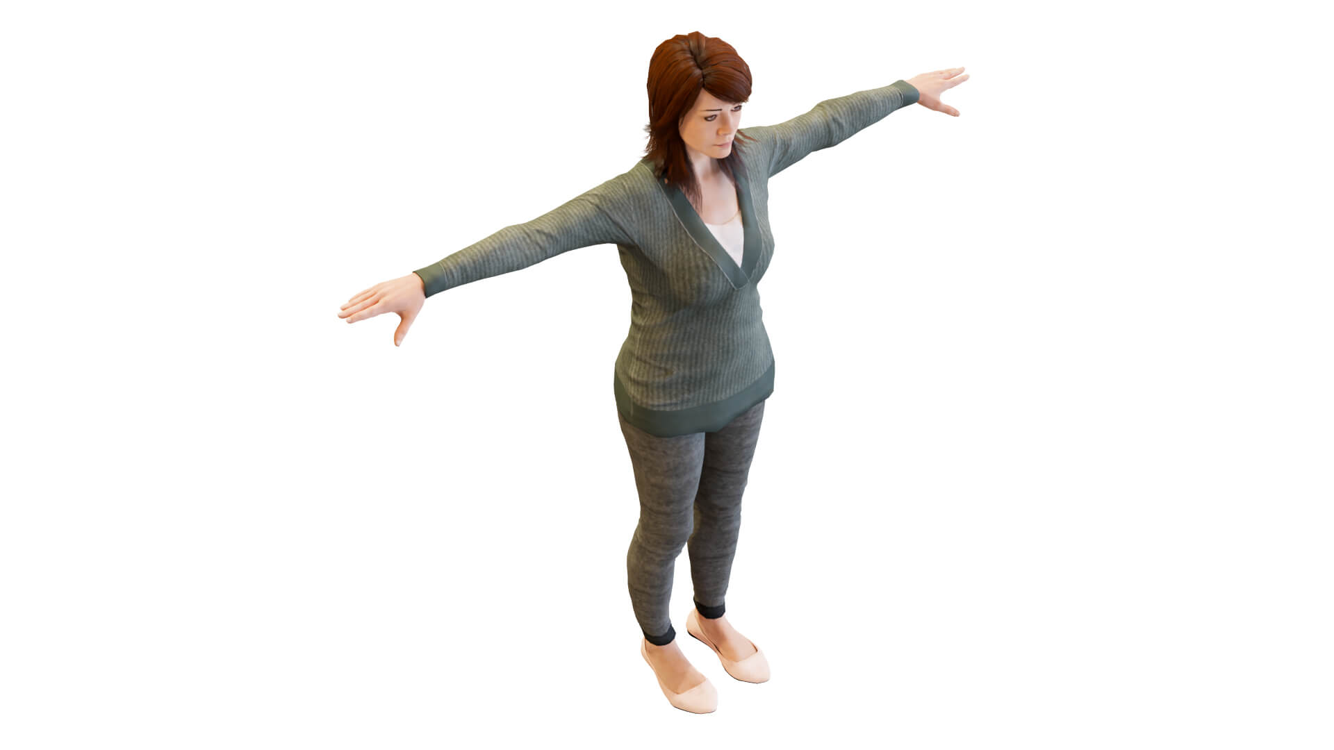 Everyday Elegance - Detailed 3D Model of a Civilian Woman by gadeprathmesh