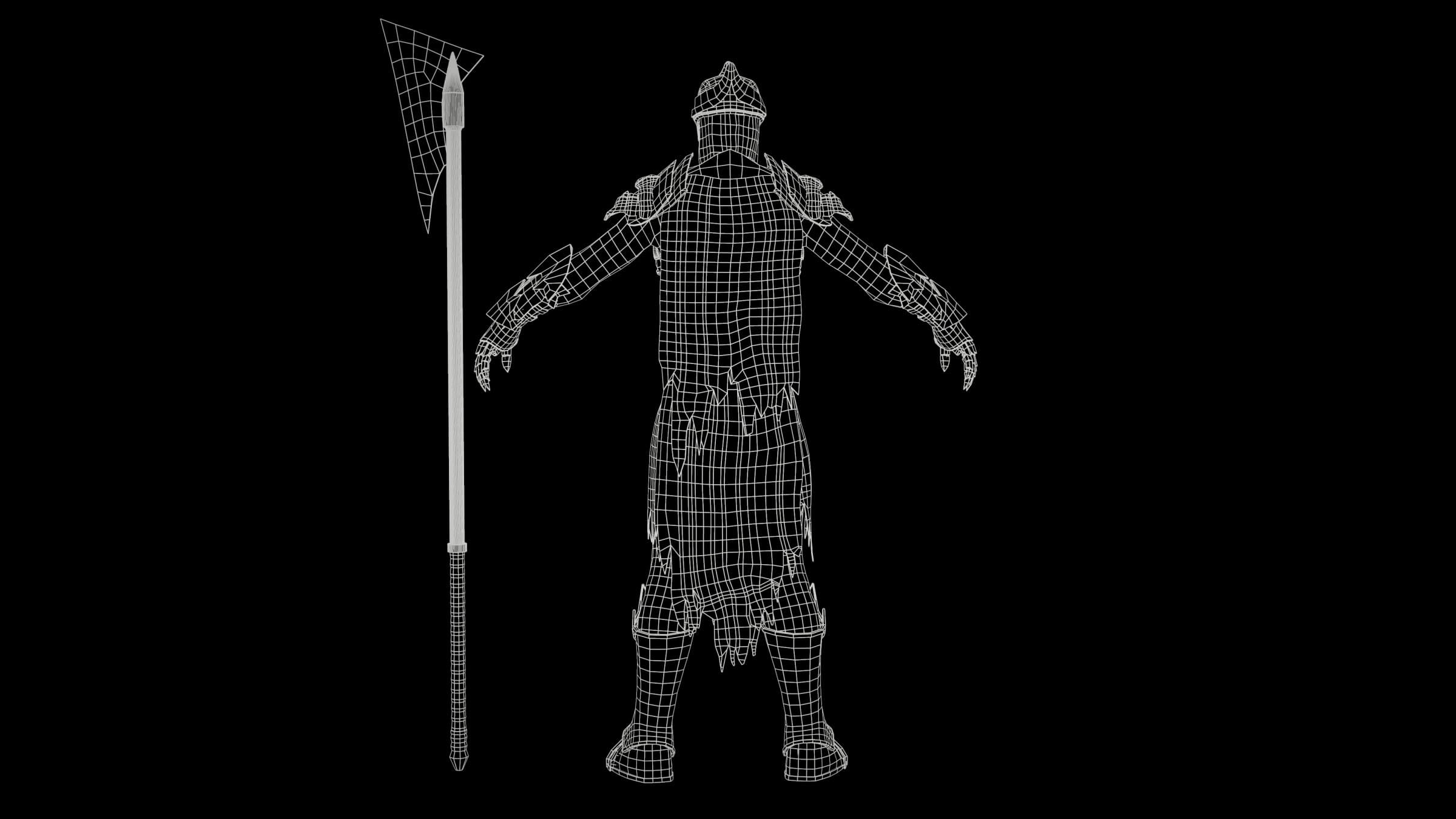 Knight (rigged) - 3D Model by Galstyan