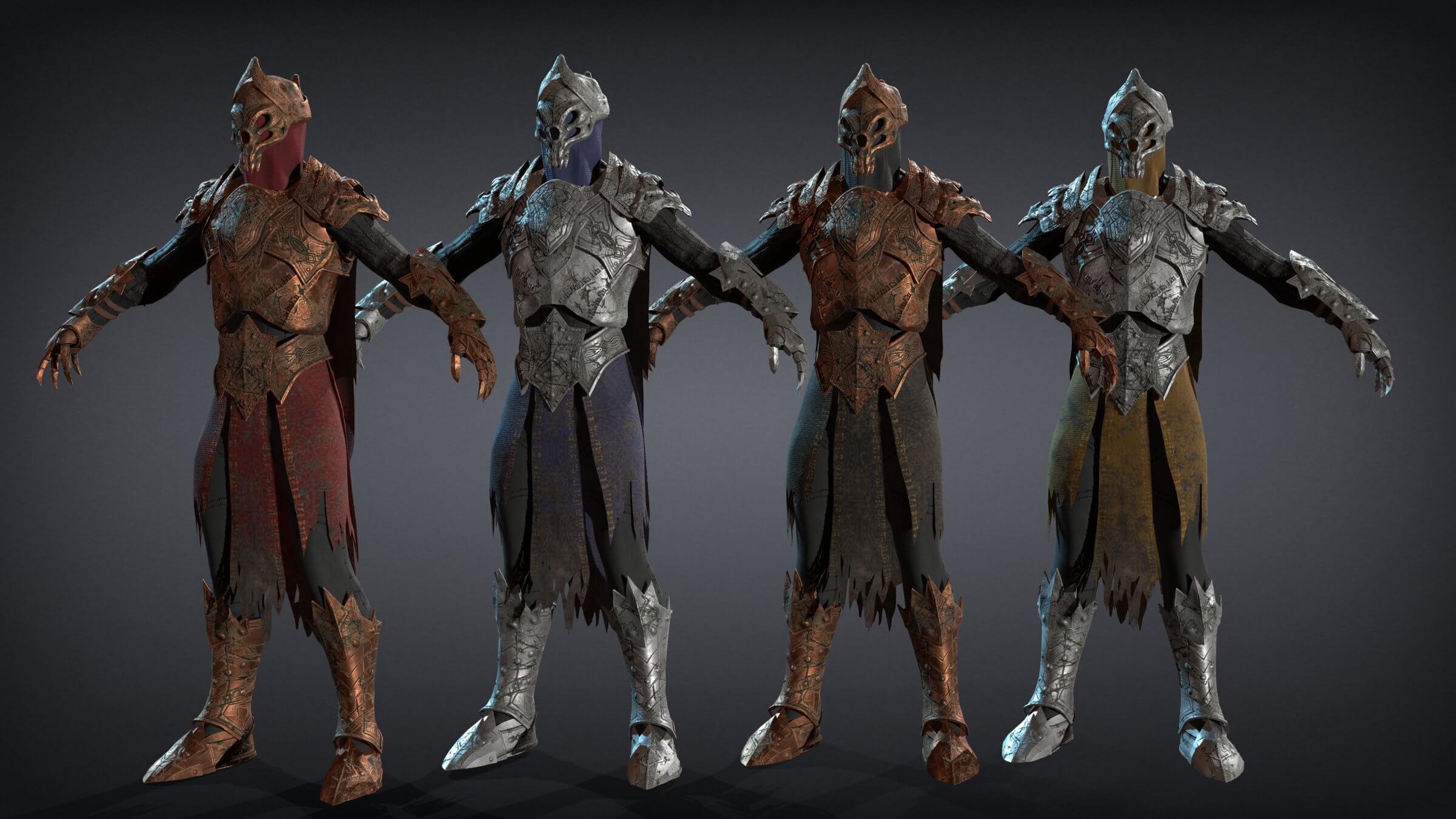 Knight (rigged) - 3D Model by Galstyan