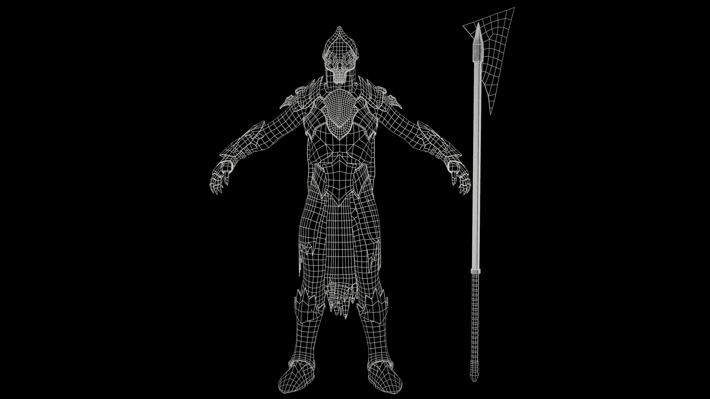 Knight (rigged) - 3D Model by Galstyan