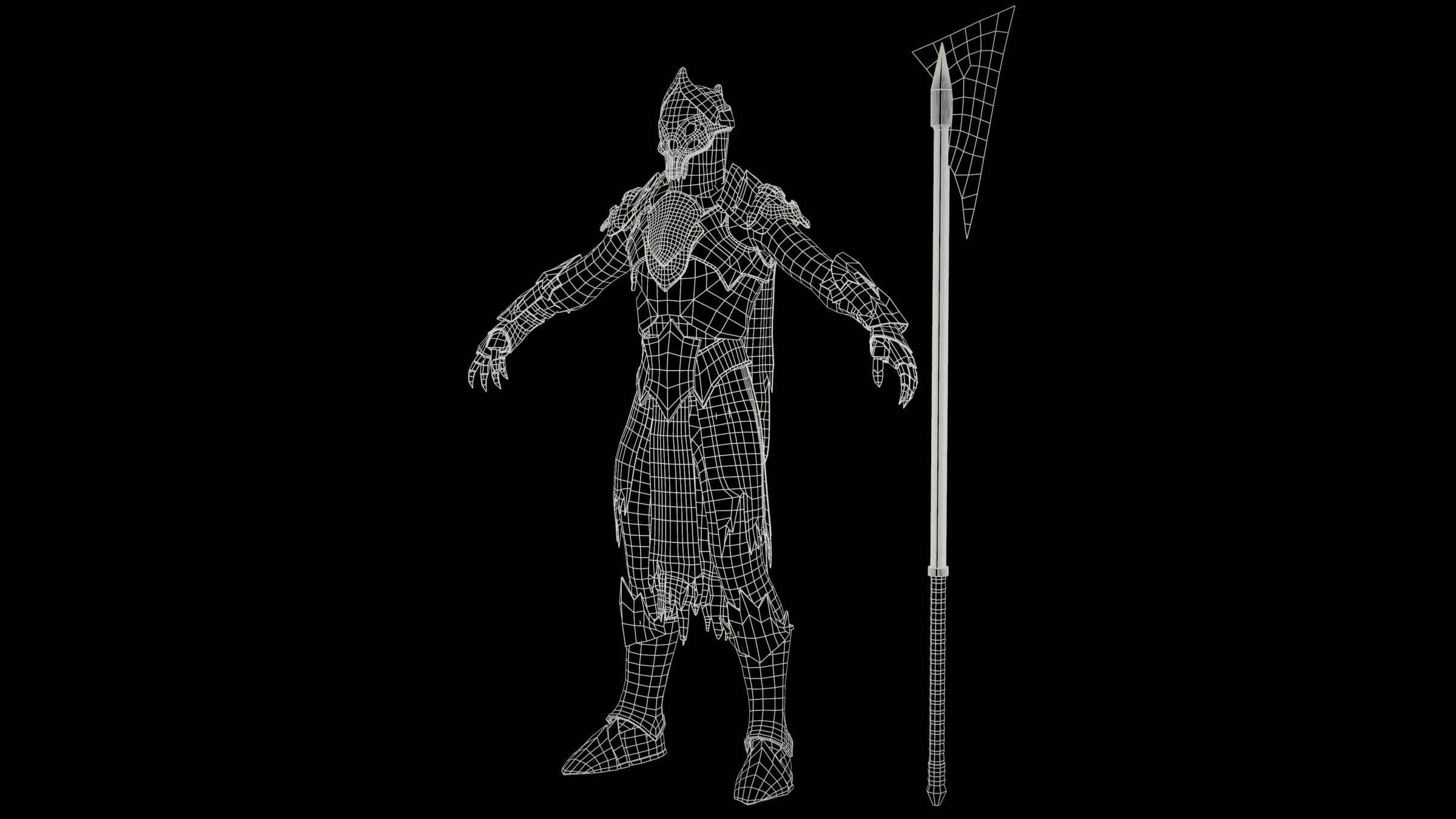 Knight (rigged) - 3D Model by Galstyan