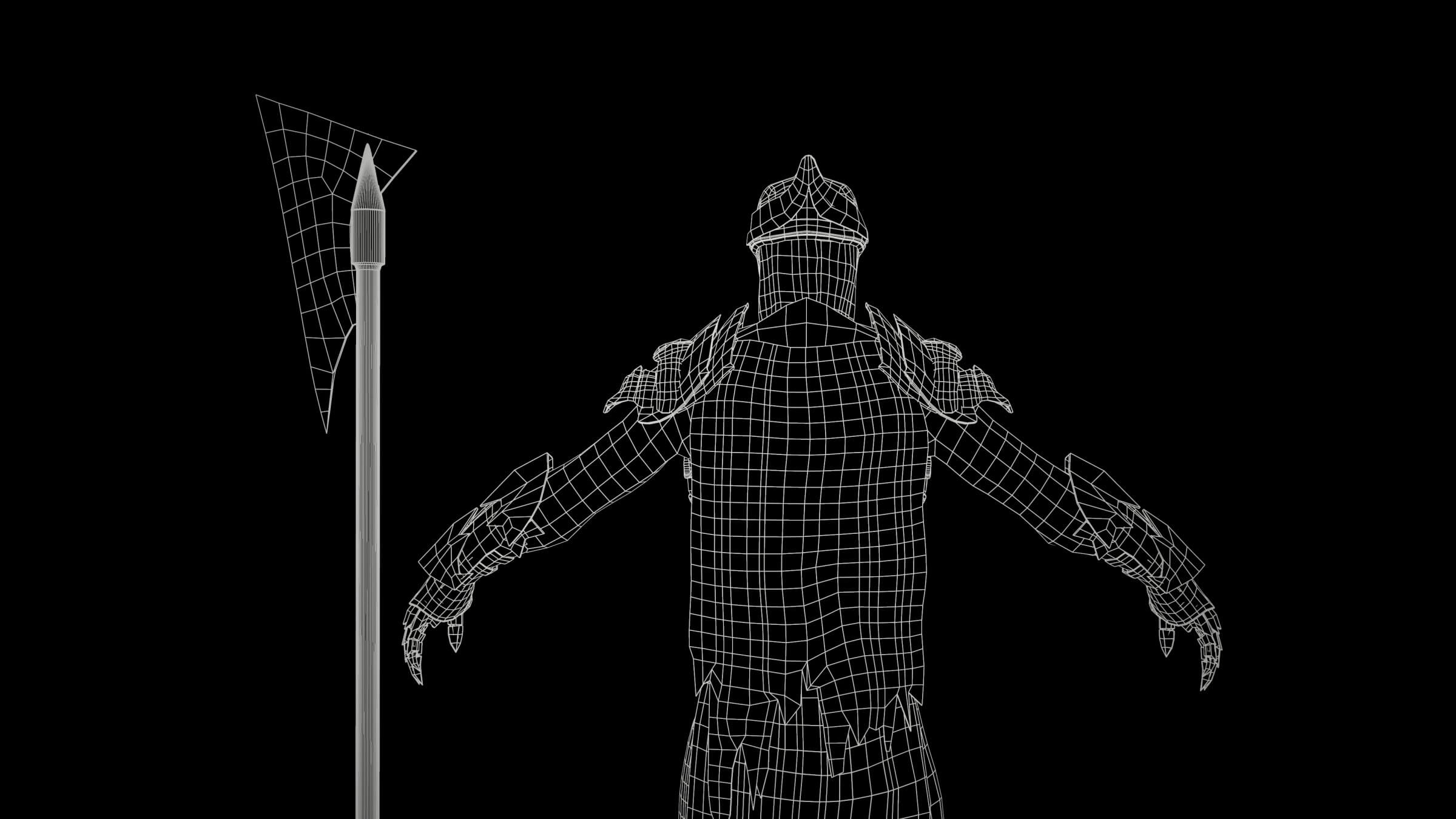 Knight (rigged) - 3D Model by Galstyan
