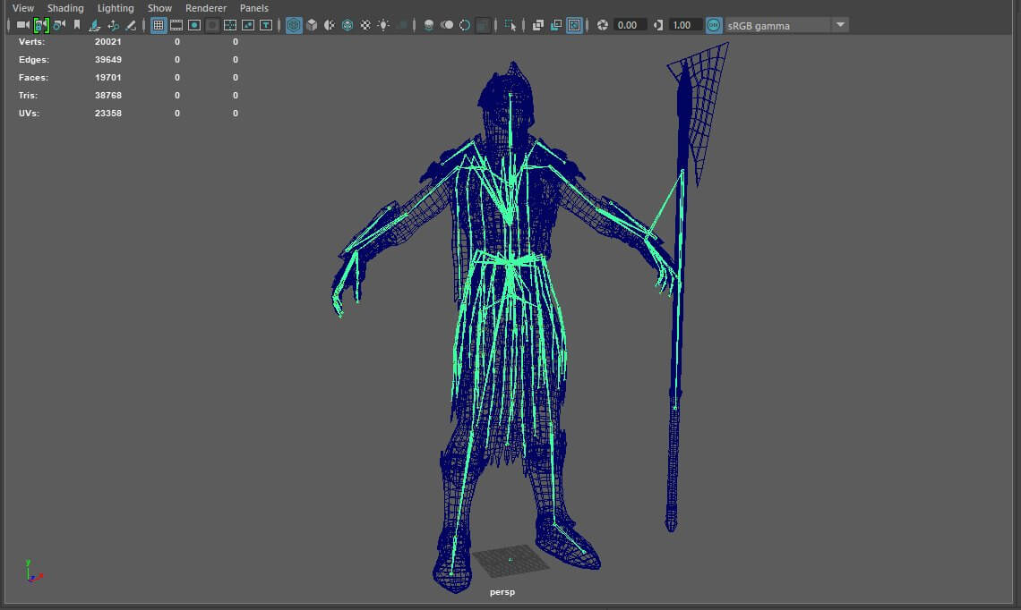 Knight (rigged) - 3D Model by Galstyan