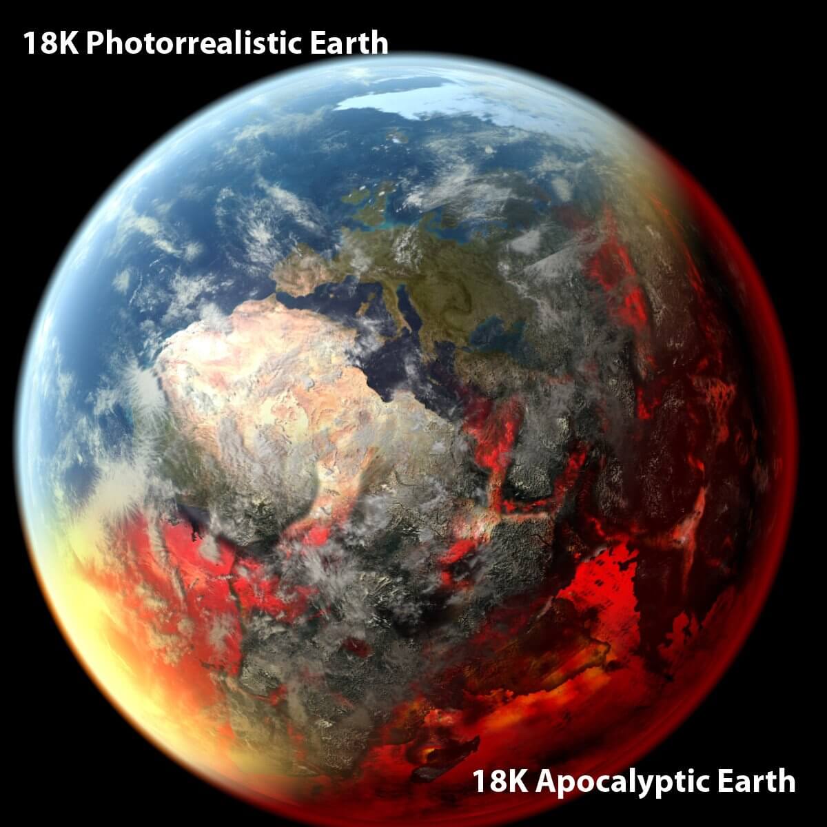 18K Apocalyptic Earth - 3D Model by Galva858