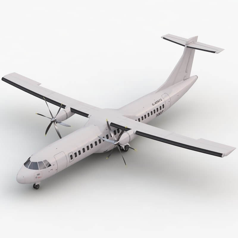 ATR 72 Generic White - 3D Model by Galva858