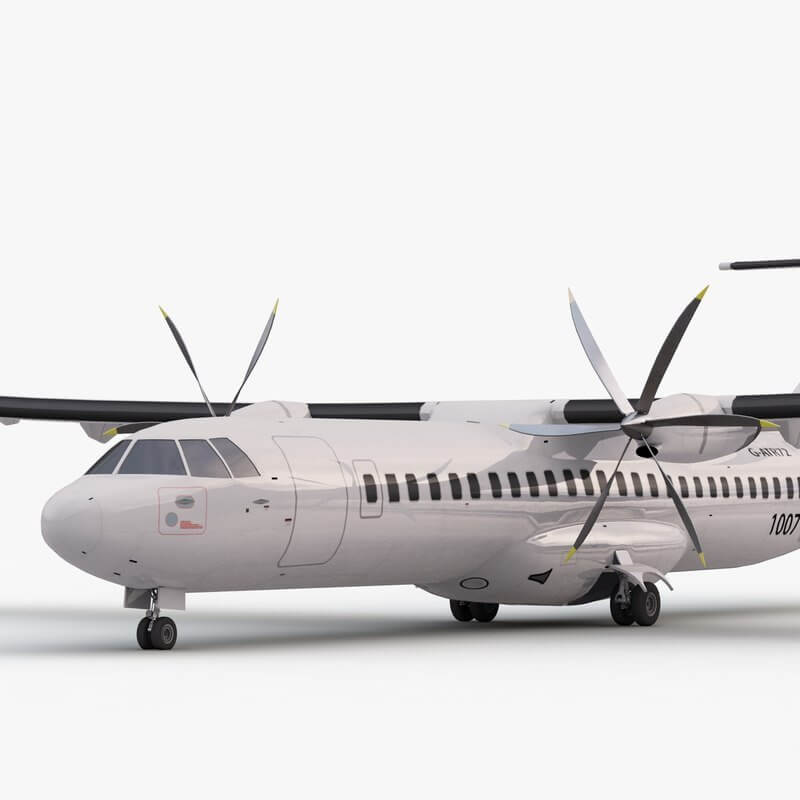ATR 72 Generic White - 3D Model by Galva858