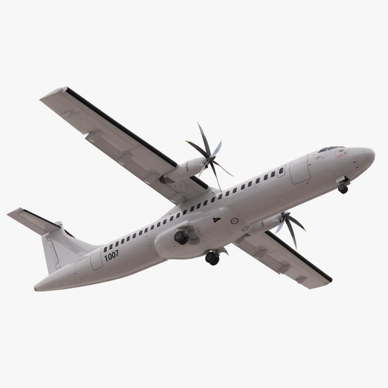 ATR 72 Generic White - 3D Model by Galva858