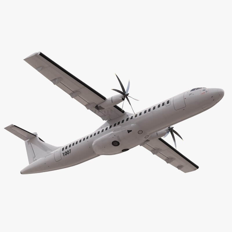 ATR 72 Generic White - 3D Model by Galva858