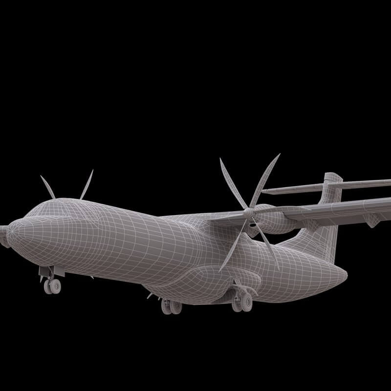ATR 72 Generic White - 3D Model by Galva858