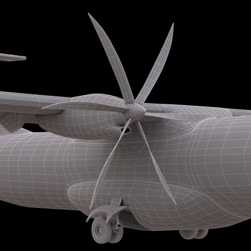 ATR 72 Generic White - 3D Model by Galva858