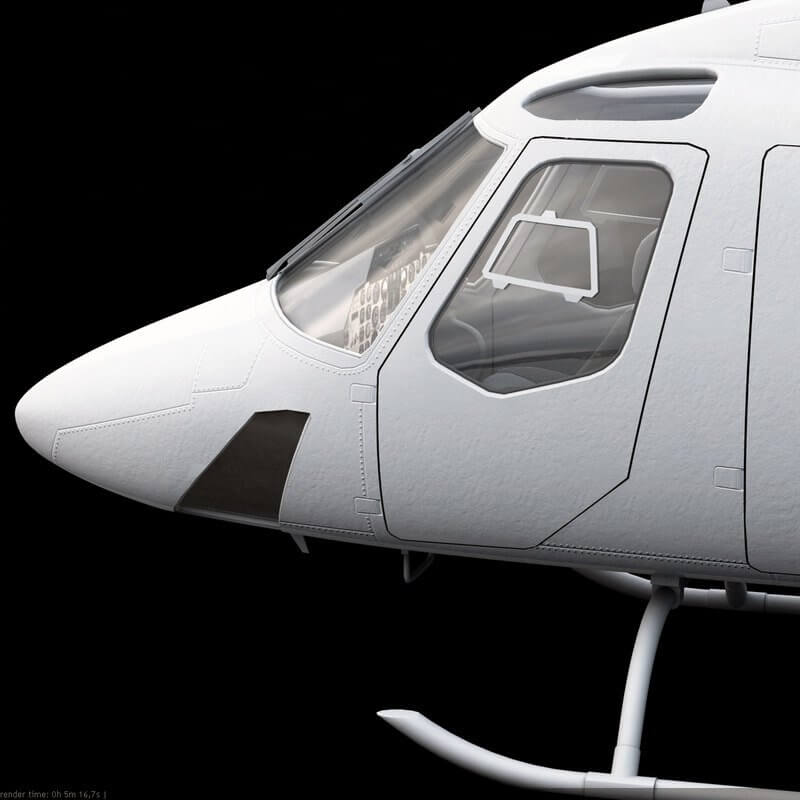 Bell 222 Black - 3D Model by Galva858