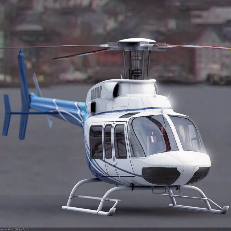 Bell 407 - 3D Model by Galva858