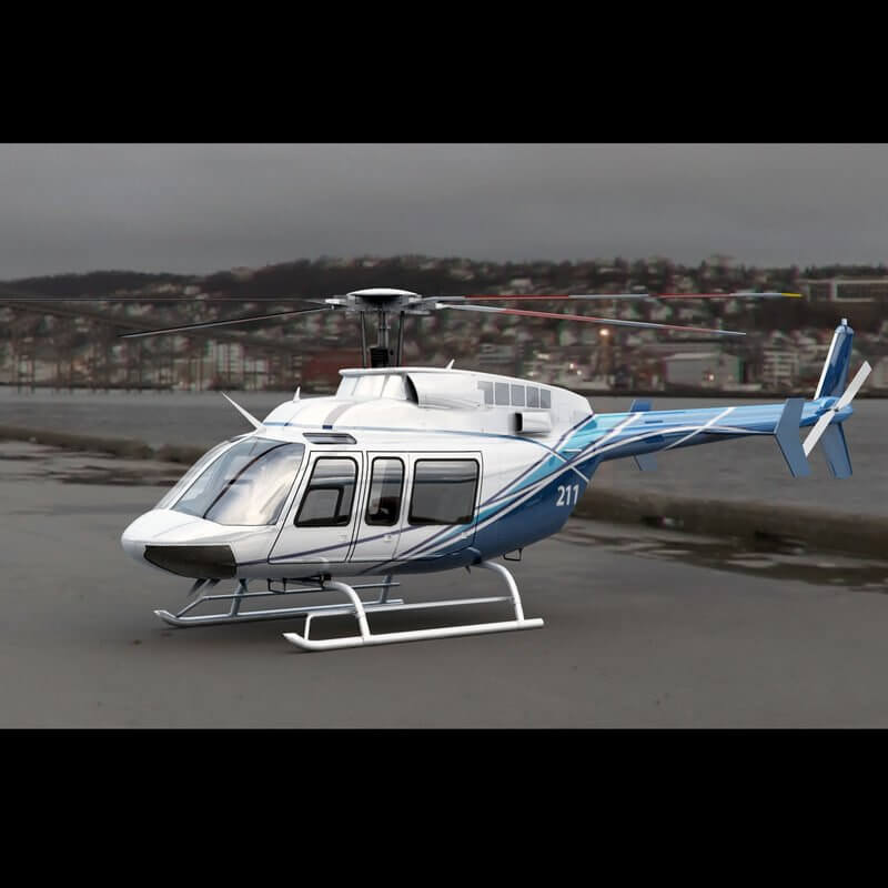 Bell 407 - 3D Model by Galva858