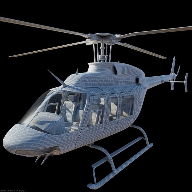 Bell 407 - 3D Model by Galva858