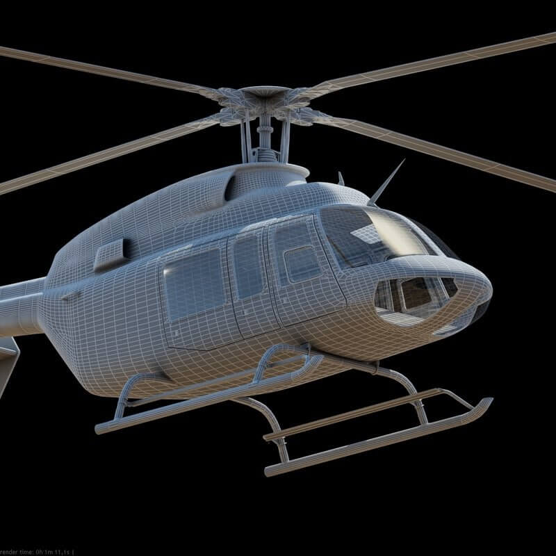 Bell 407 - 3D Model by Galva858