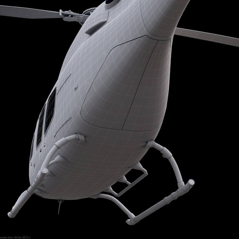 Bell 429 Blue - 3D Model by Galva858
