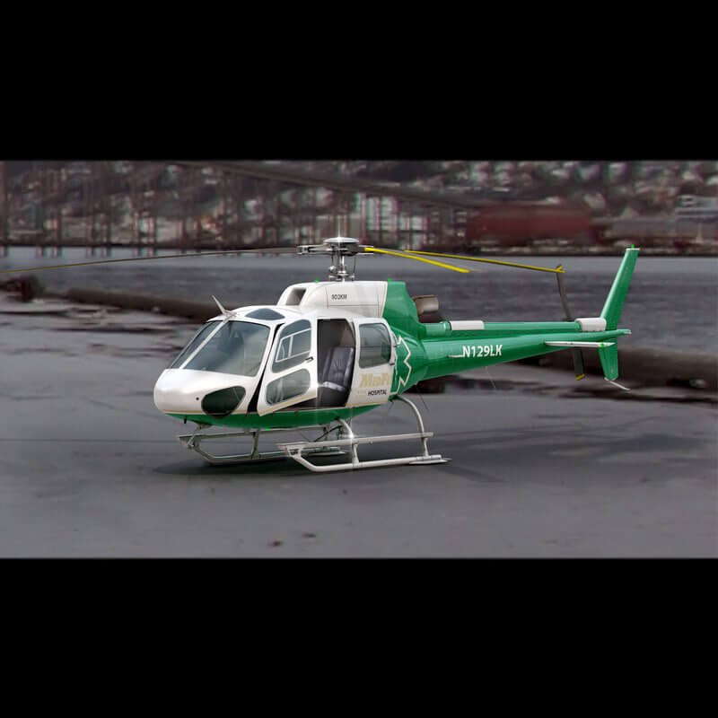 Eurocopter AS 350 MedFlight - 3D Model by Galva858