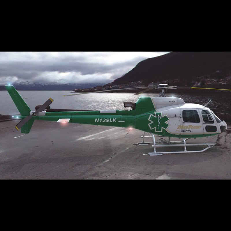 Eurocopter AS 350 MedFlight - 3D Model by Galva858