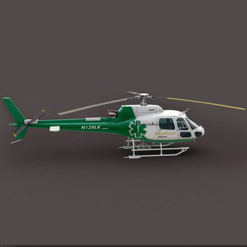 Eurocopter AS 350 MedFlight - 3D Model by Galva858