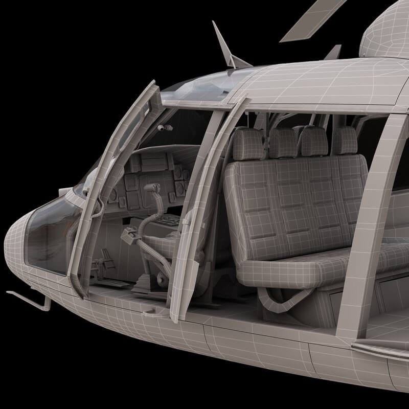 Eurocopter AS-365 Black 3D Model by Galva858