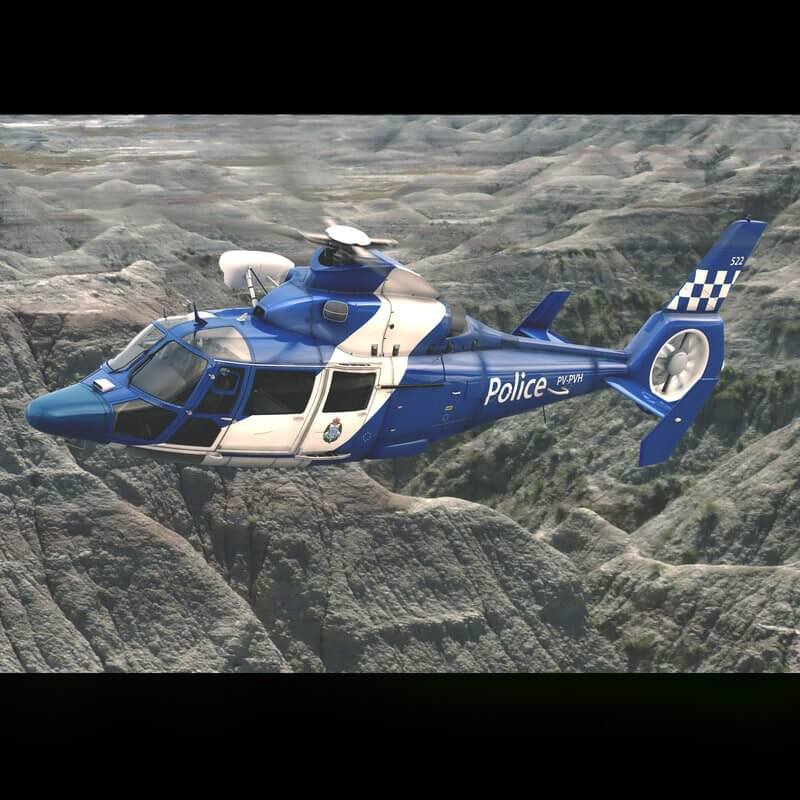 Eurocopter AS 365 Police - 3D Model by Galva858