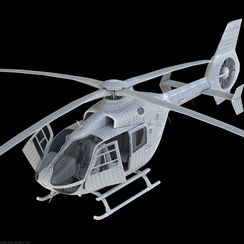 Eurocopter EC 135 Generic White - 3D Model by Galva858