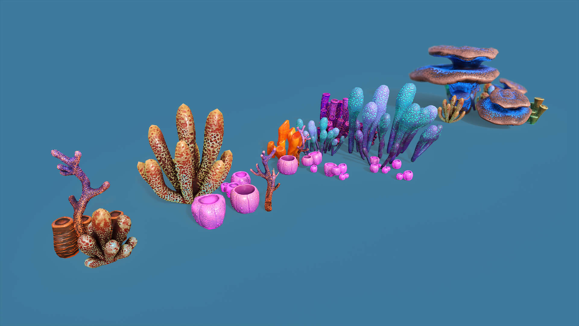 Aqua Plants - 3D Model by Game-Ready Studios