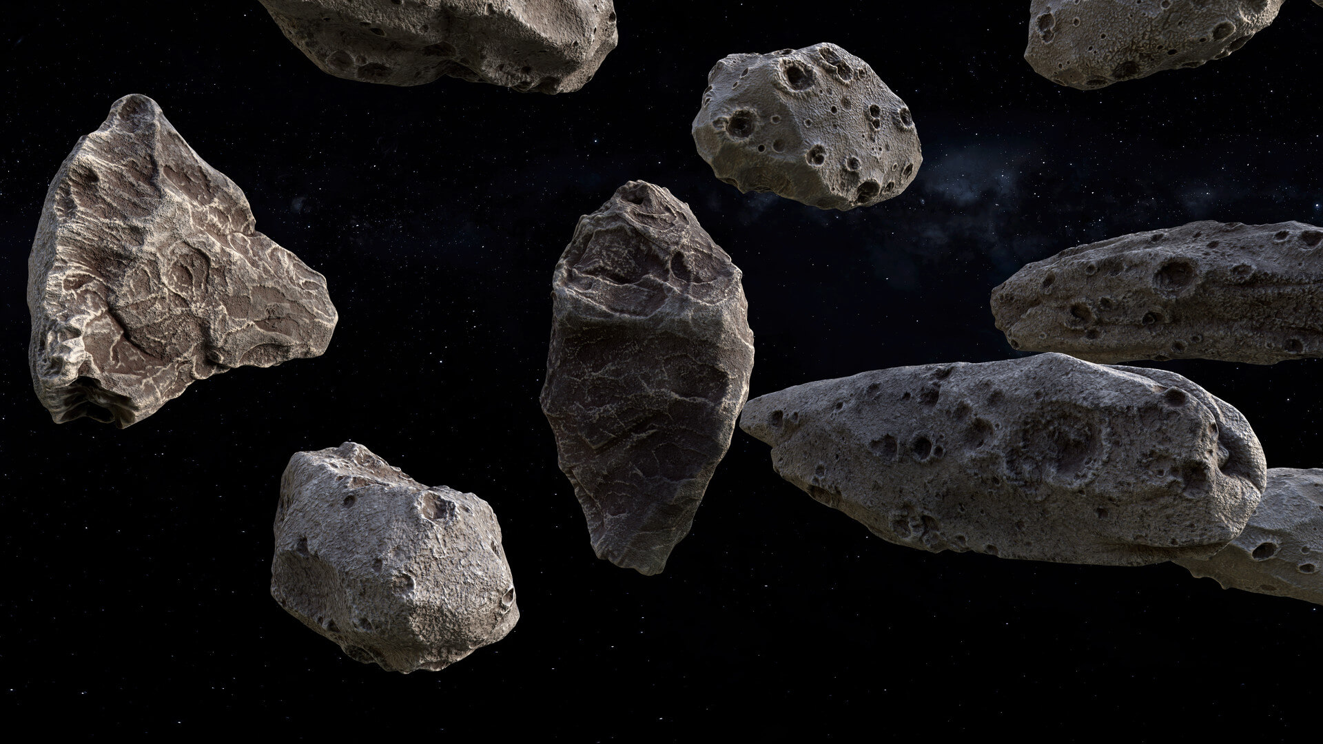 Asteroids Collection - 3D Model by Game-Ready Studios