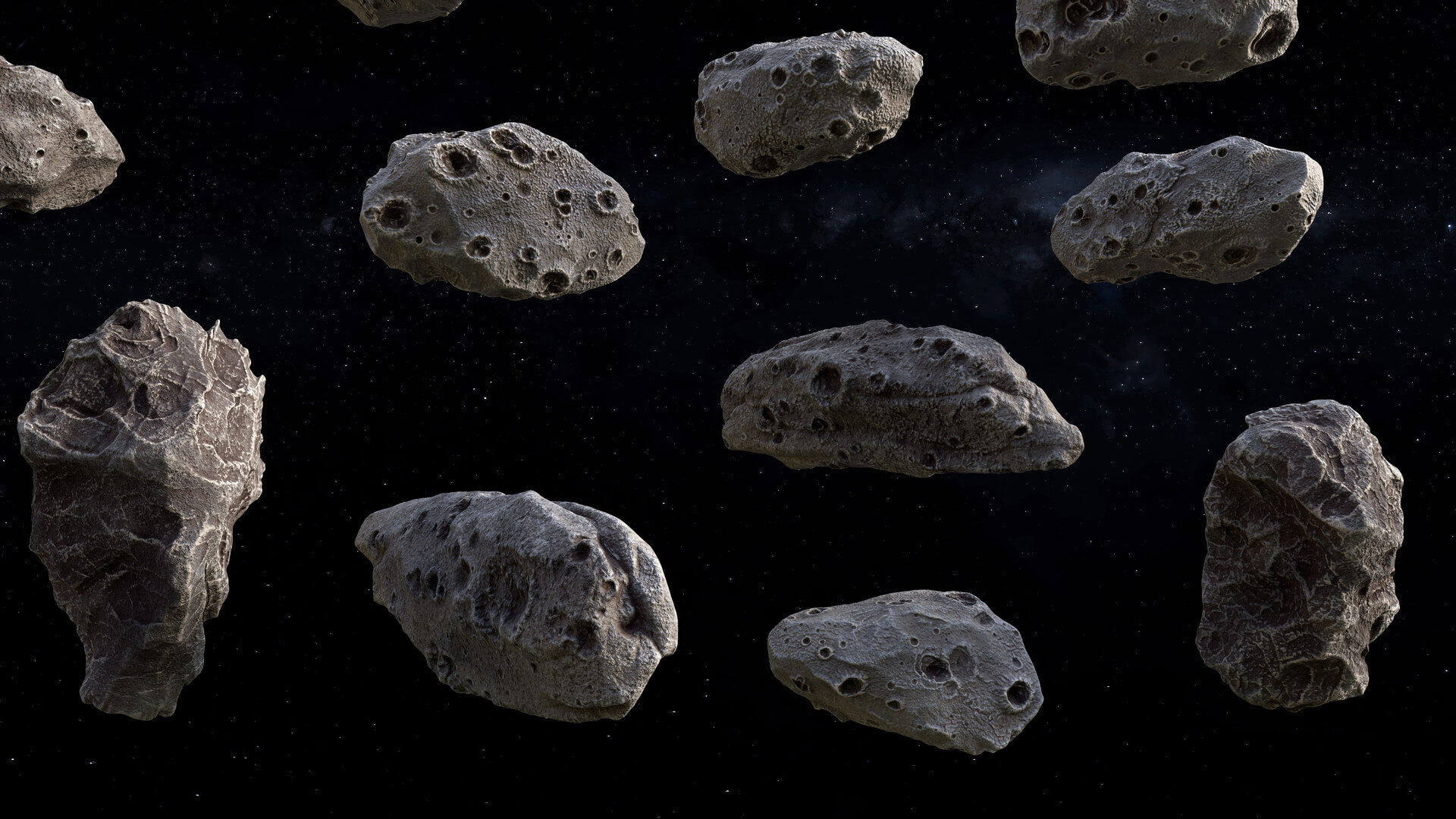 Asteroids Collection - 3D Model by Game-Ready Studios