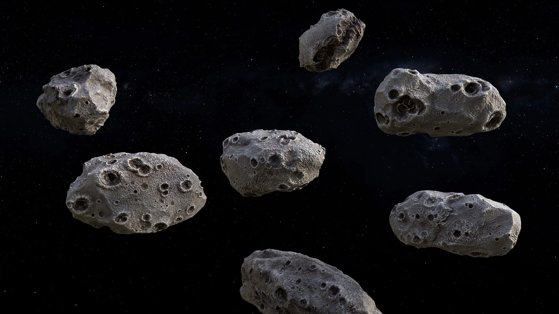 Asteroids Collection - 3D Model by Game-Ready Studios