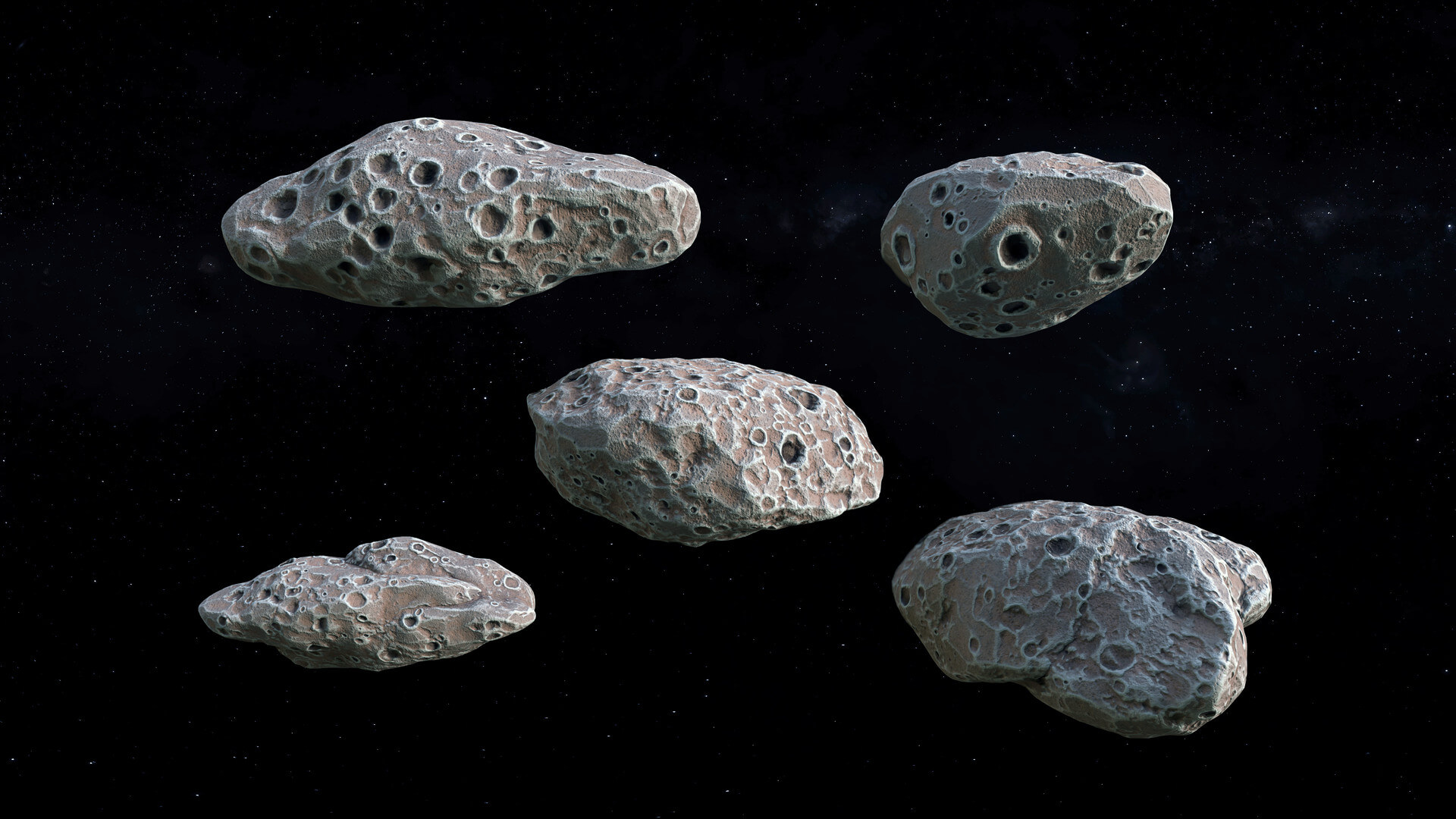 Asteroids Collection - 3D Model by Game-Ready Studios