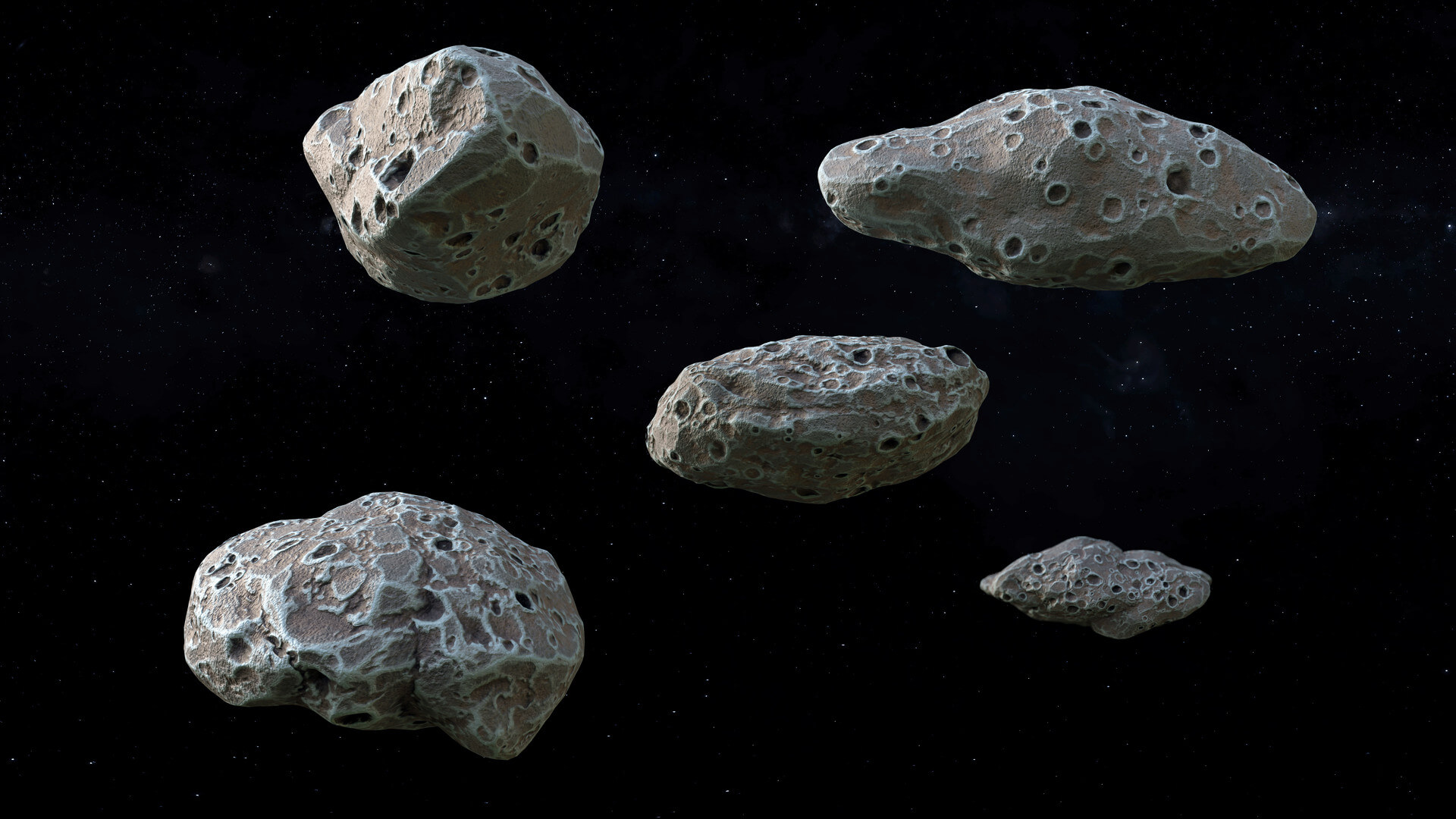 Asteroids Collection - 3D Model by Game-Ready Studios