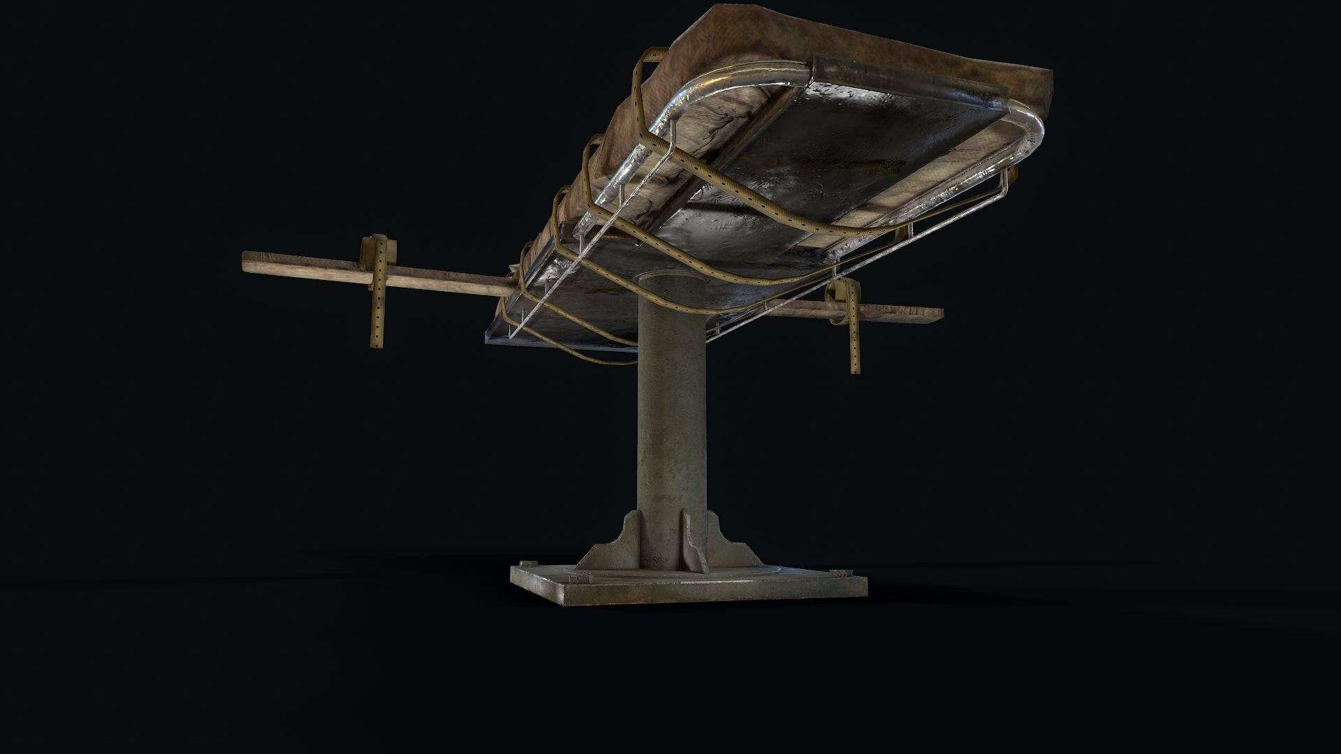 Asylum Bed - 3D Model by Game-Ready Studios