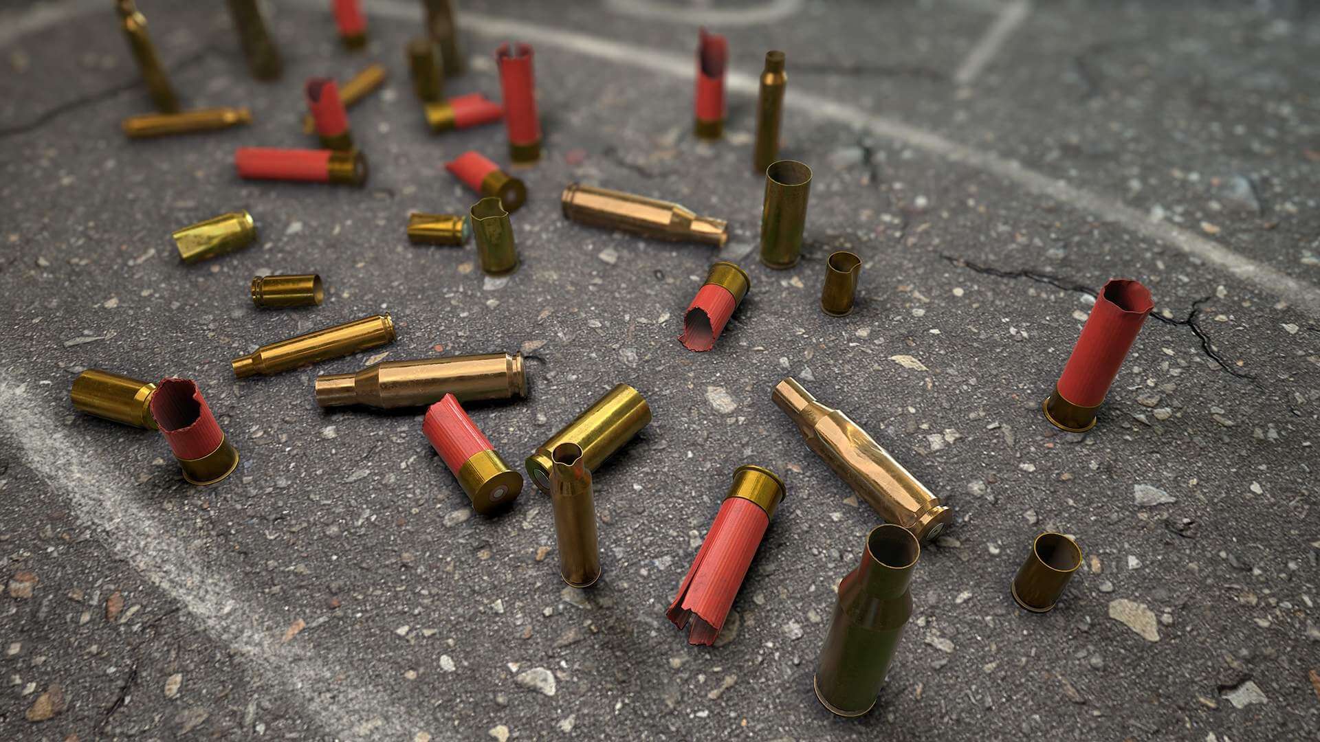 Crime Scene Cartridge Cases - 3D Model by Game-Ready Studios