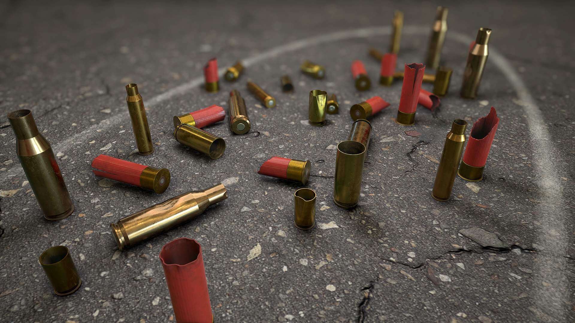 Crime Scene Cartridge Cases - 3D Model by Game-Ready Studios
