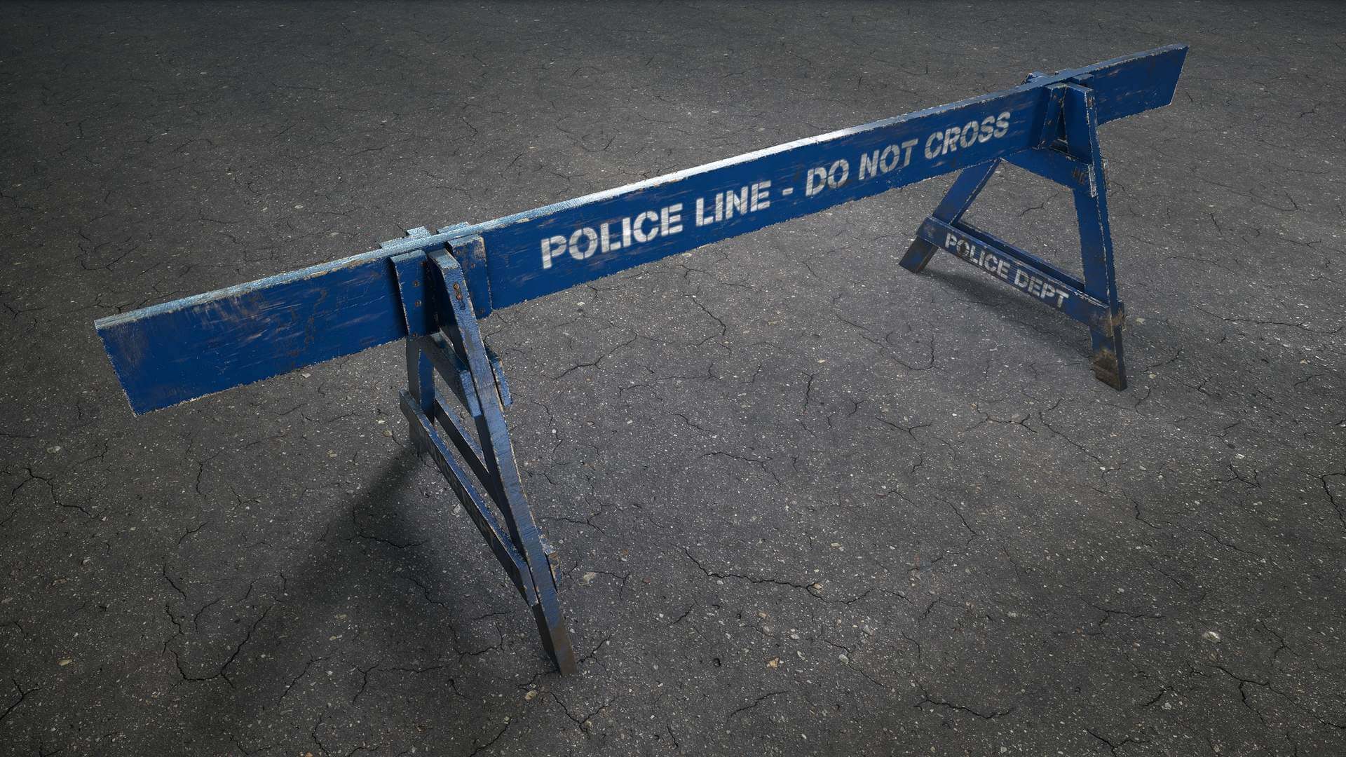 Crime Scenes: Wooden Police Barrier - 3D Model by Game-Ready Studios