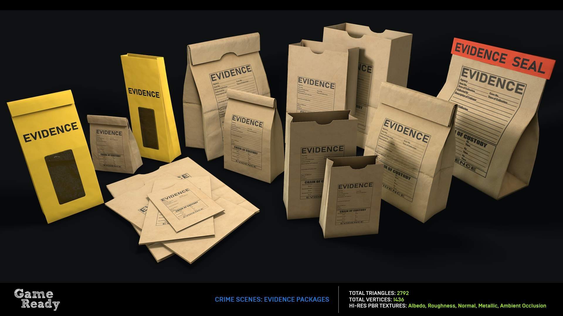 Crime Scene Assets - 3D Model by Game-Ready Studios