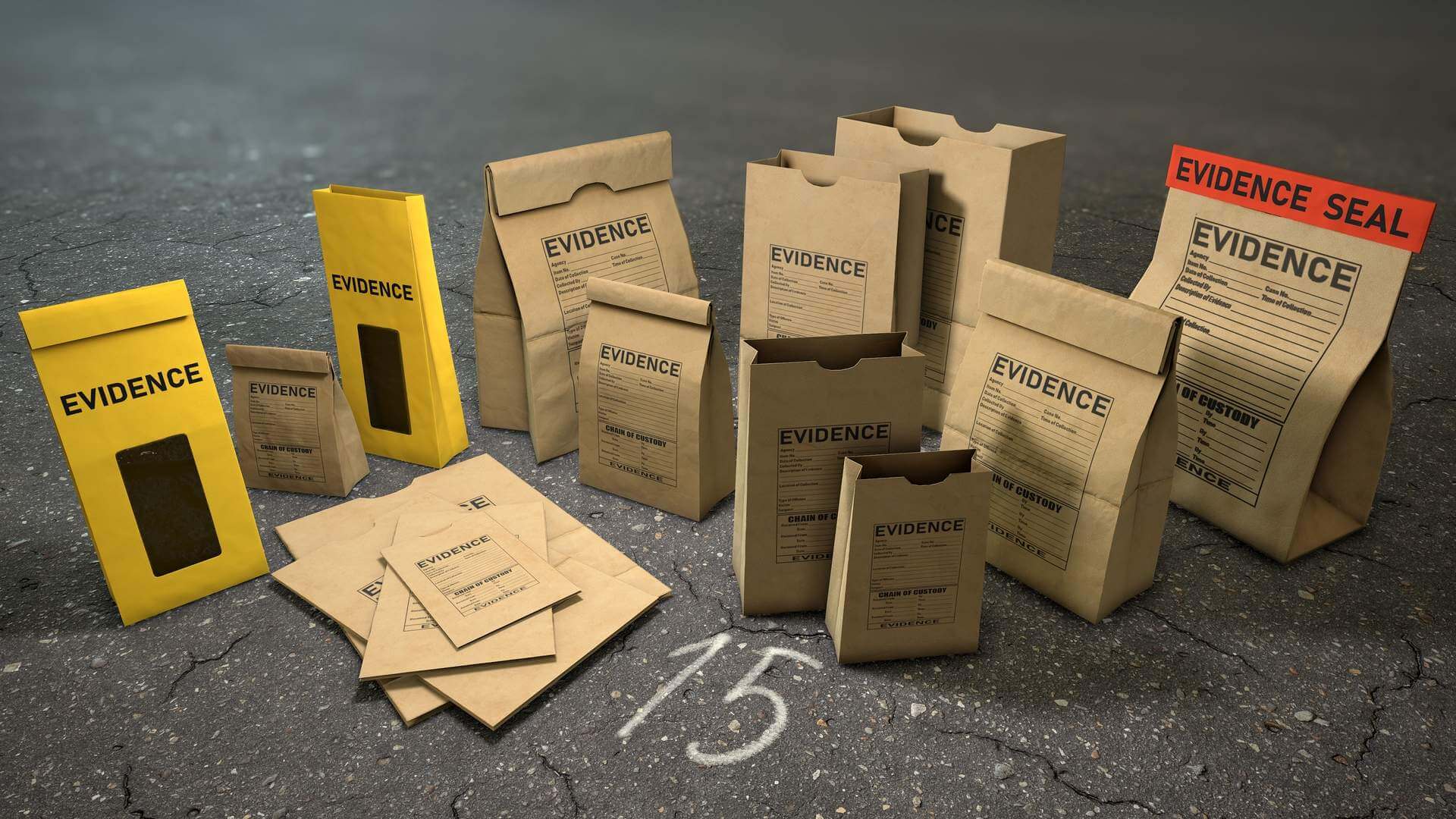 Crime Scene Assets - 3D Model by Game-Ready Studios