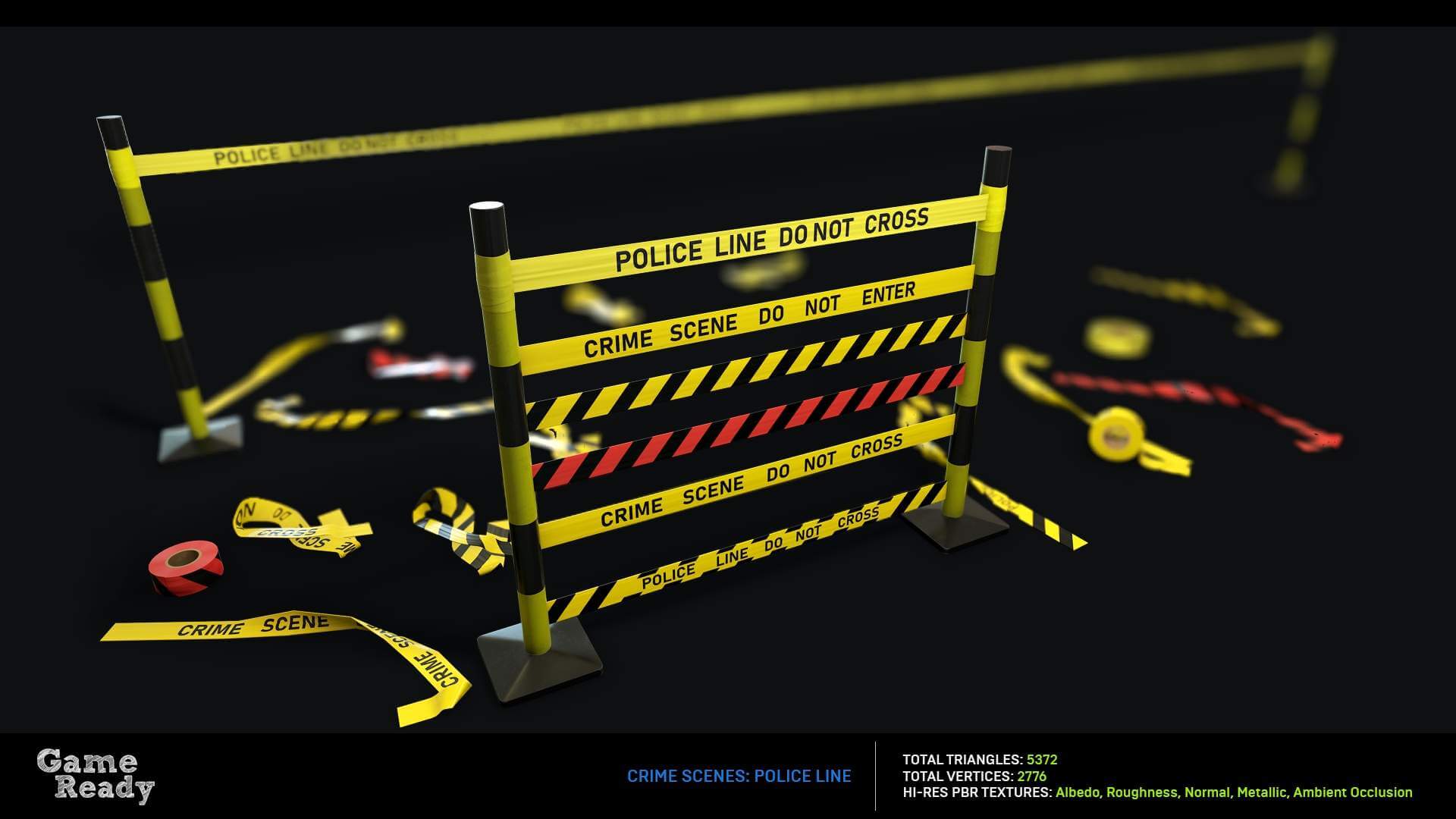 Crime Scene Assets - 3D Model by Game-Ready Studios