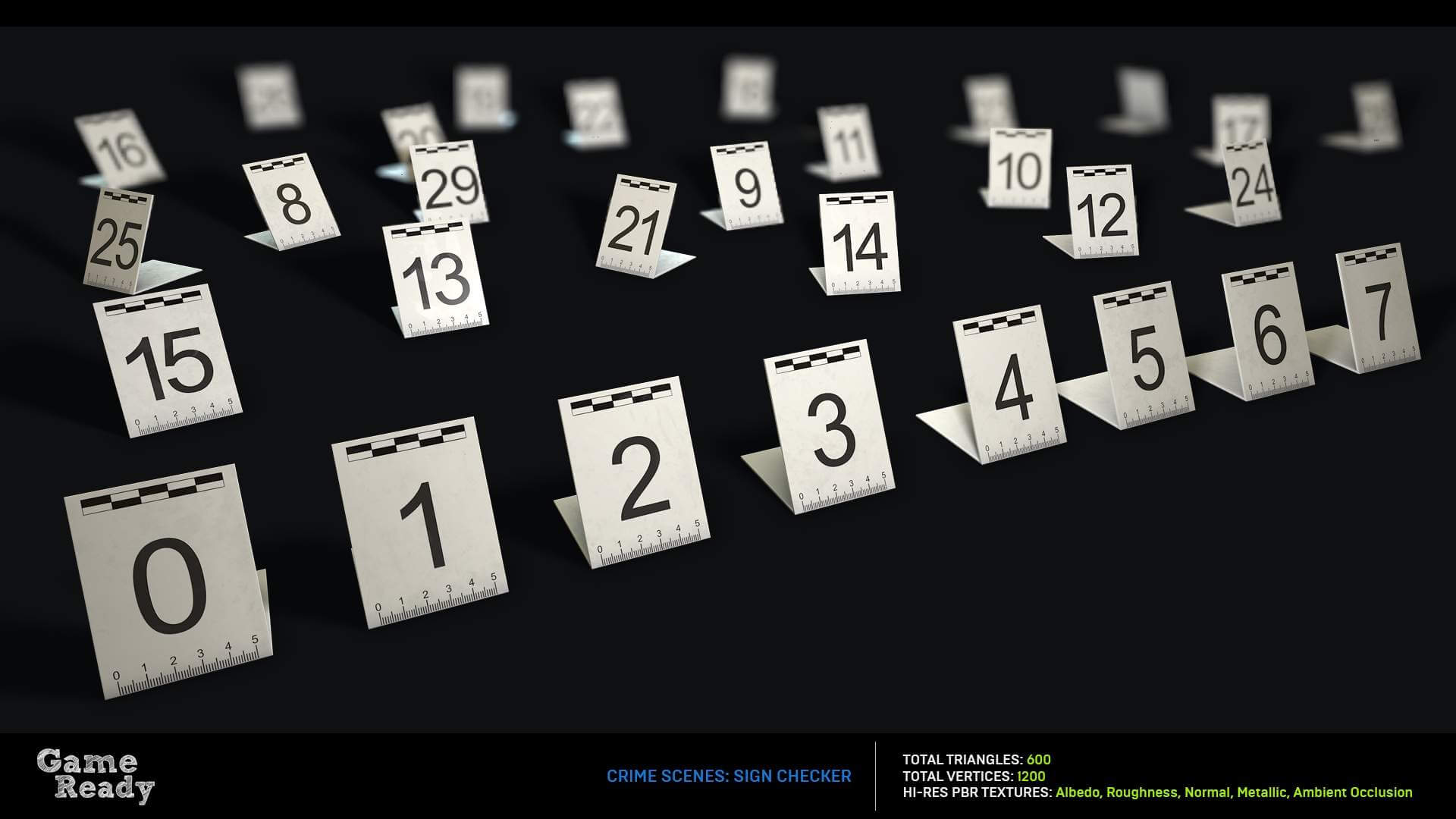 Crime Scene Assets - 3D Model by Game-Ready Studios