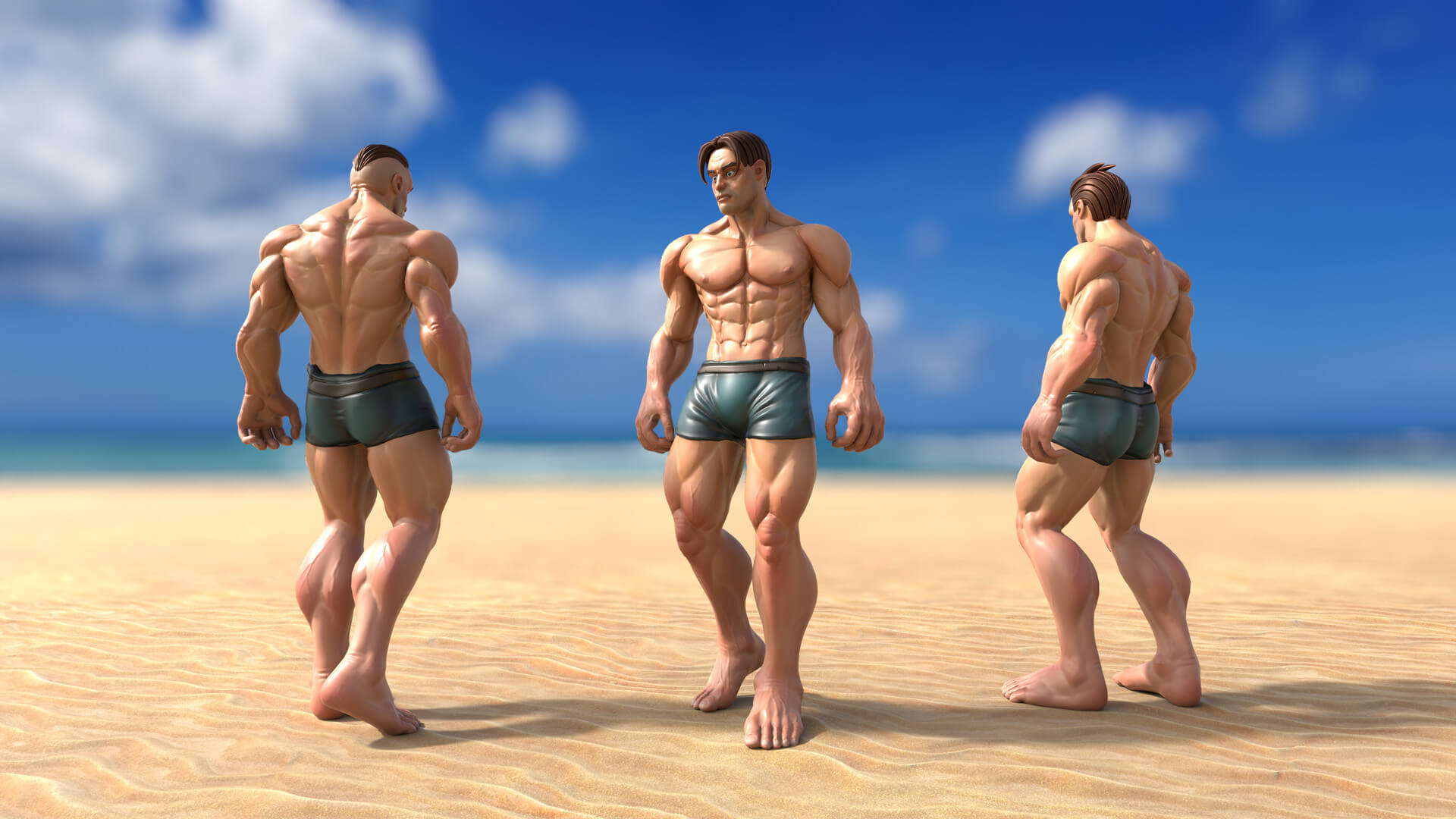 Heavy Stylized Male - 3D Model by Game-Ready Studios