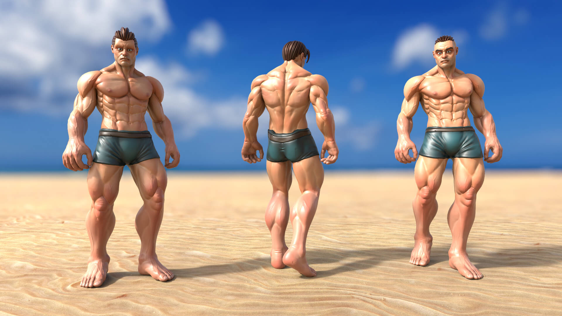 Heavy Stylized Male - 3D Model by Game-Ready Studios