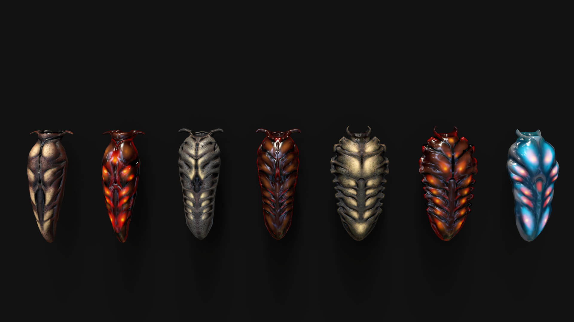 Mobile Leeches Collection - 3D Model by Game-Ready Studios